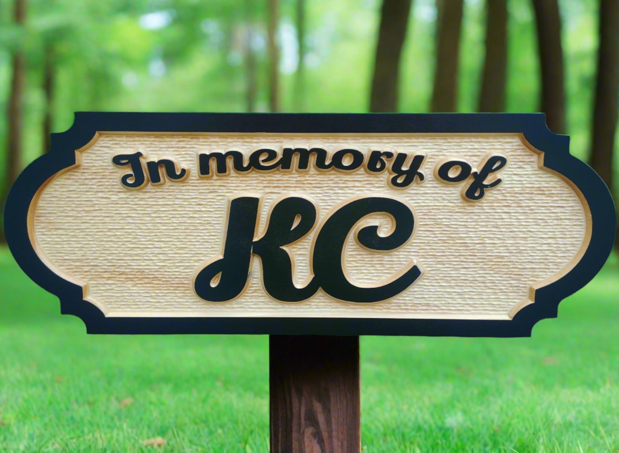 Solid Wood Rainbow Bridge Pet Memorial Name sign