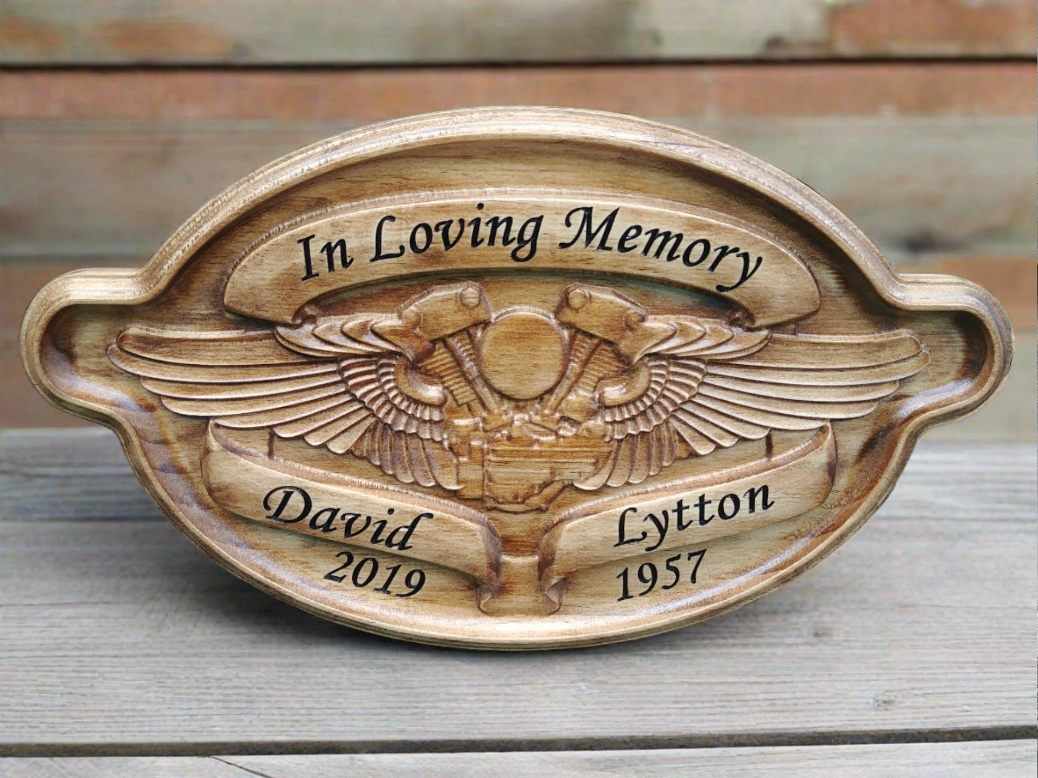 Custom Harley Davidson Wood signs and Memorial Name signs