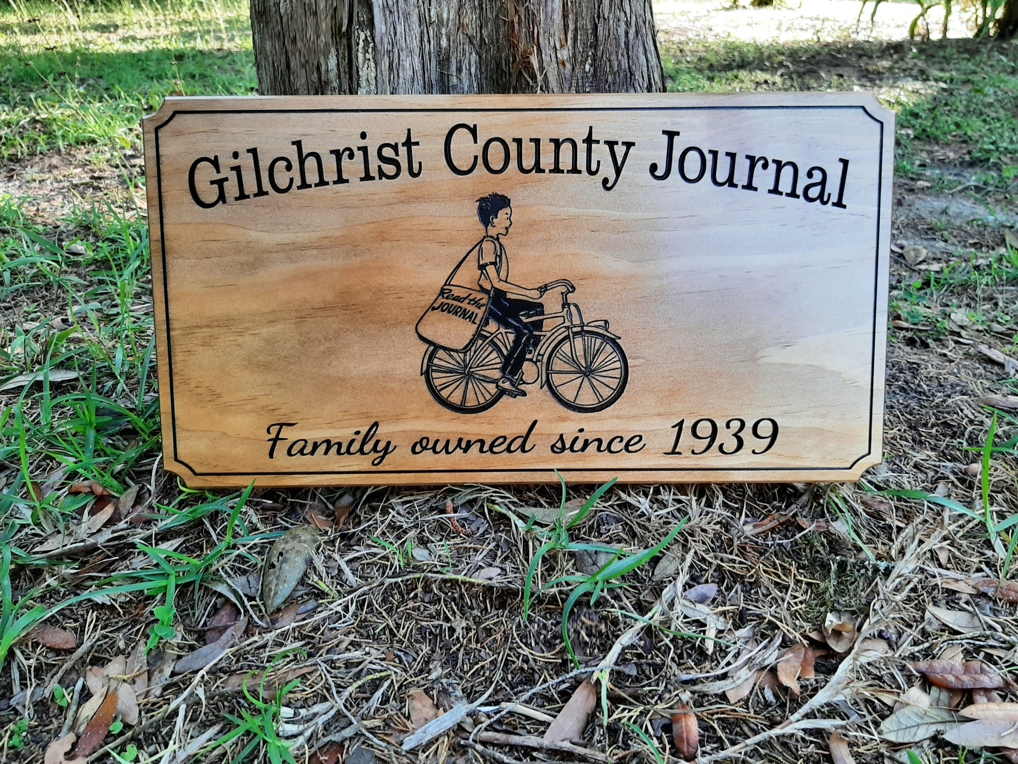 Personalized Wood Engraved Business Name Company Wall plaque
